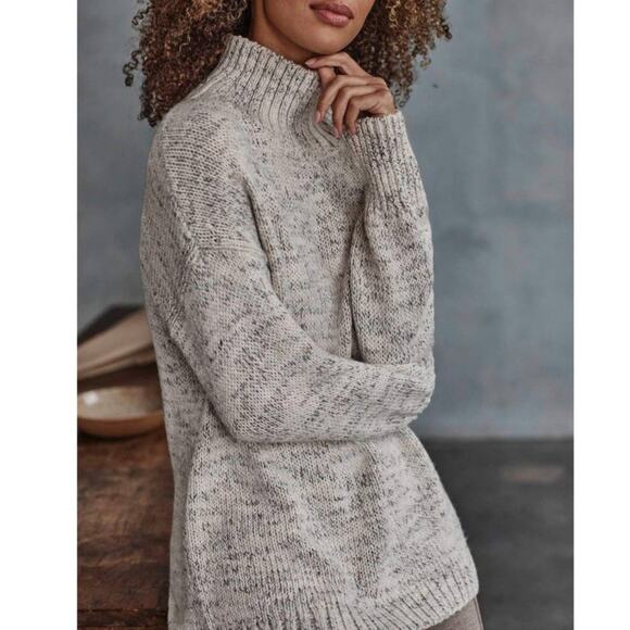 J. Jill | Sweaters | J Jill Pure Jill Space Dye Marled Oatmeal Gray ...